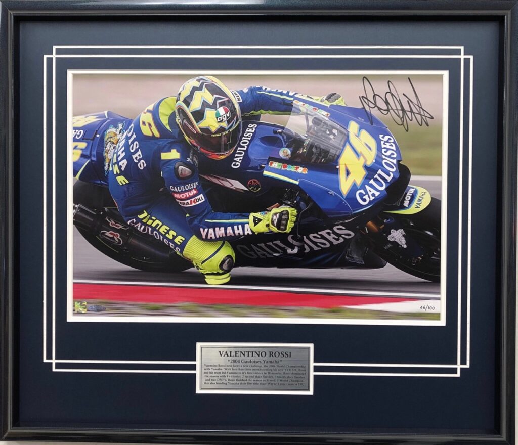 Valentino Rossi 2004 Gauloises Yamaha #46/100 - Autographed Collectables