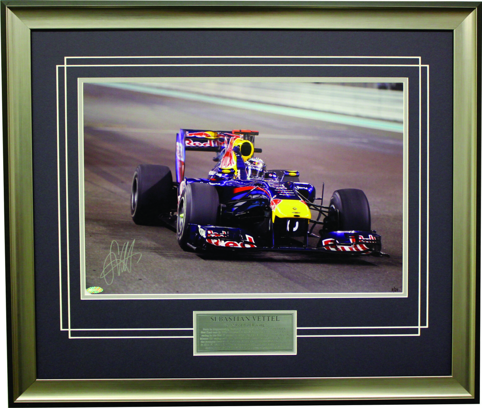 Sebastian Vettel 2010 Abu Dhabi Victory - Autographed Collectables