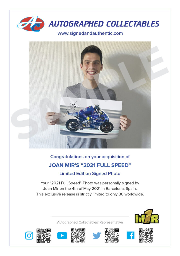 Joan Mir 2021 Full Speed - Autographed Collectables