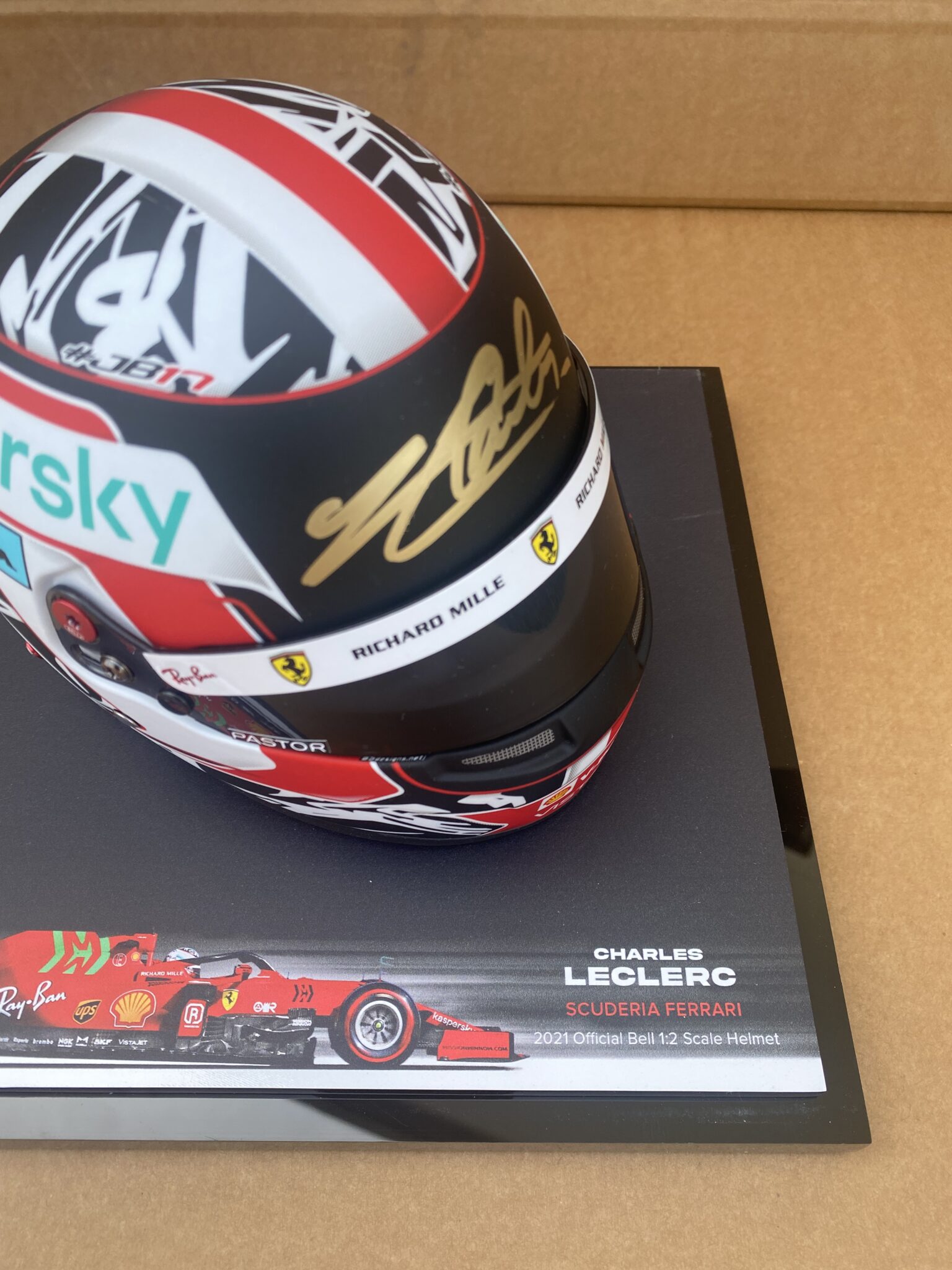Charles Leclerc 2021 Mini Helmet - Autographed Collectables