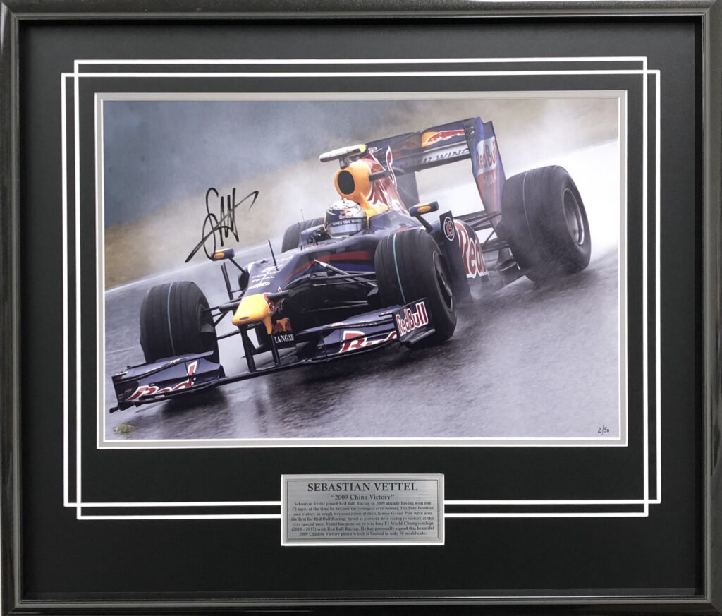 Sebastian Vettel 2009 China Victory - Autographed Collectables