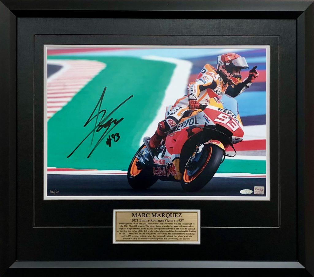 Marc Marquez 2021 San Marino Victory - Autographed Collectables
