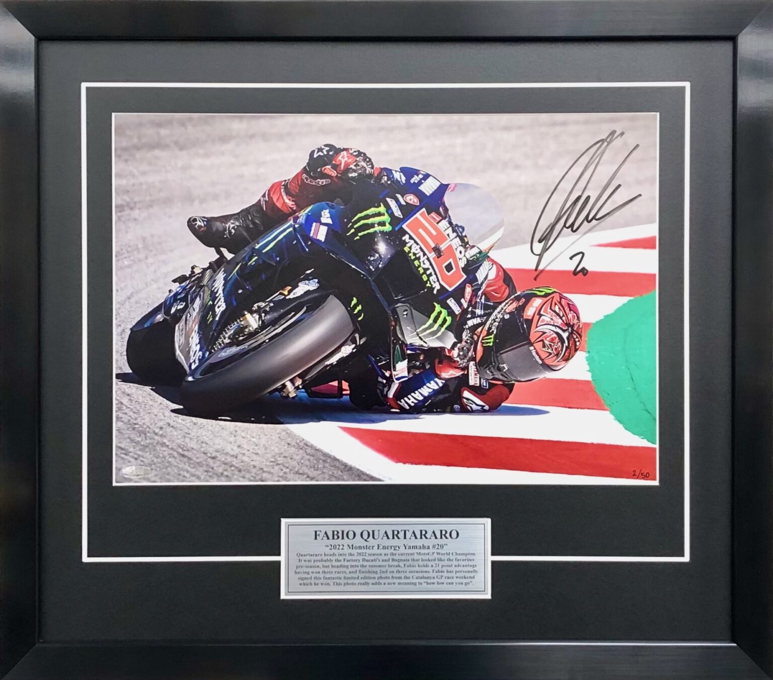Fabio Quartararo 2022 Catalunya Photo - Autographed Collectables