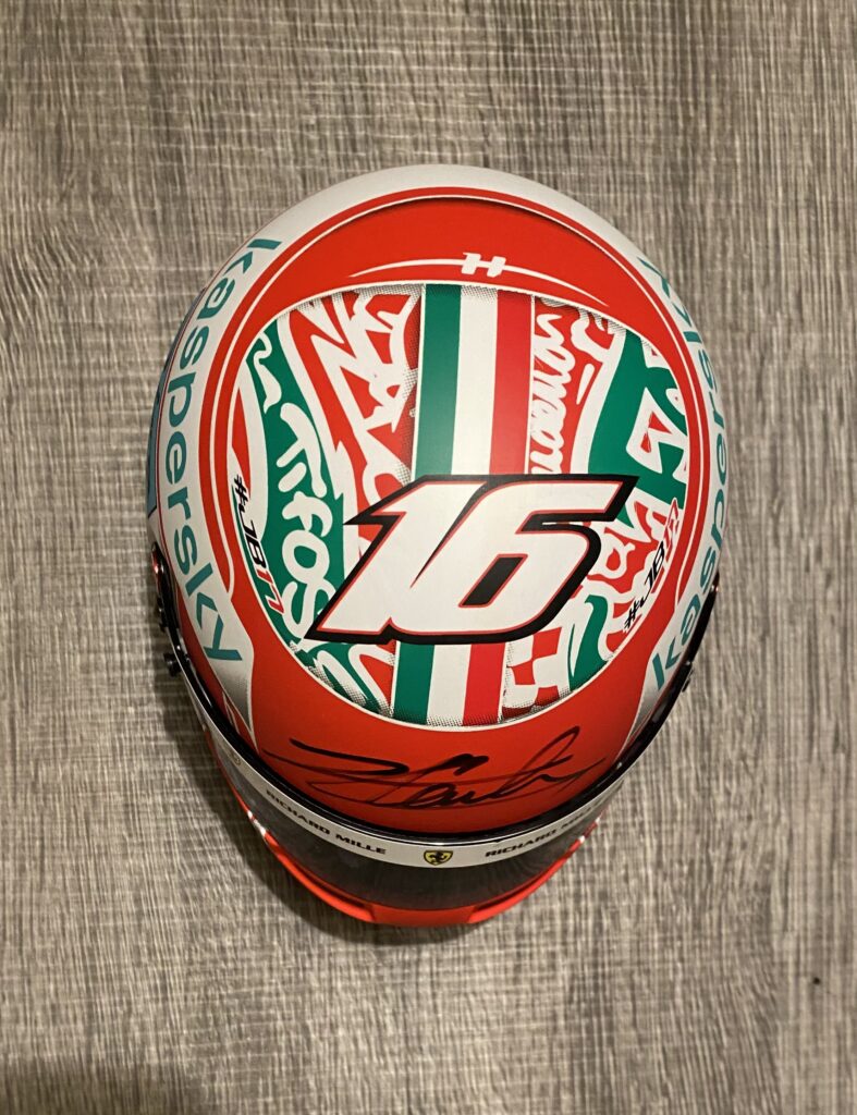 Charles Leclerc 2021 1:2 Scale Signed Emilia-Romagna Helmet ...