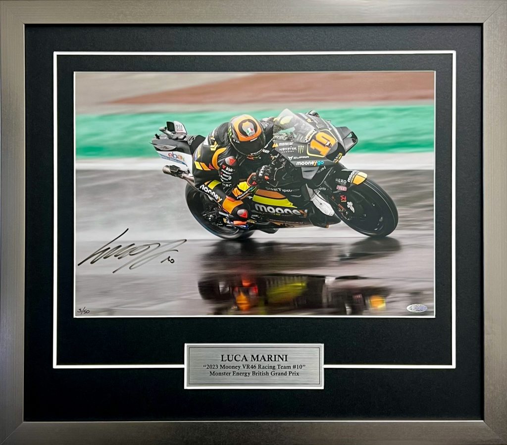 Luca Marini 2023 Slippery When Wet Photo - Autographed Collectables