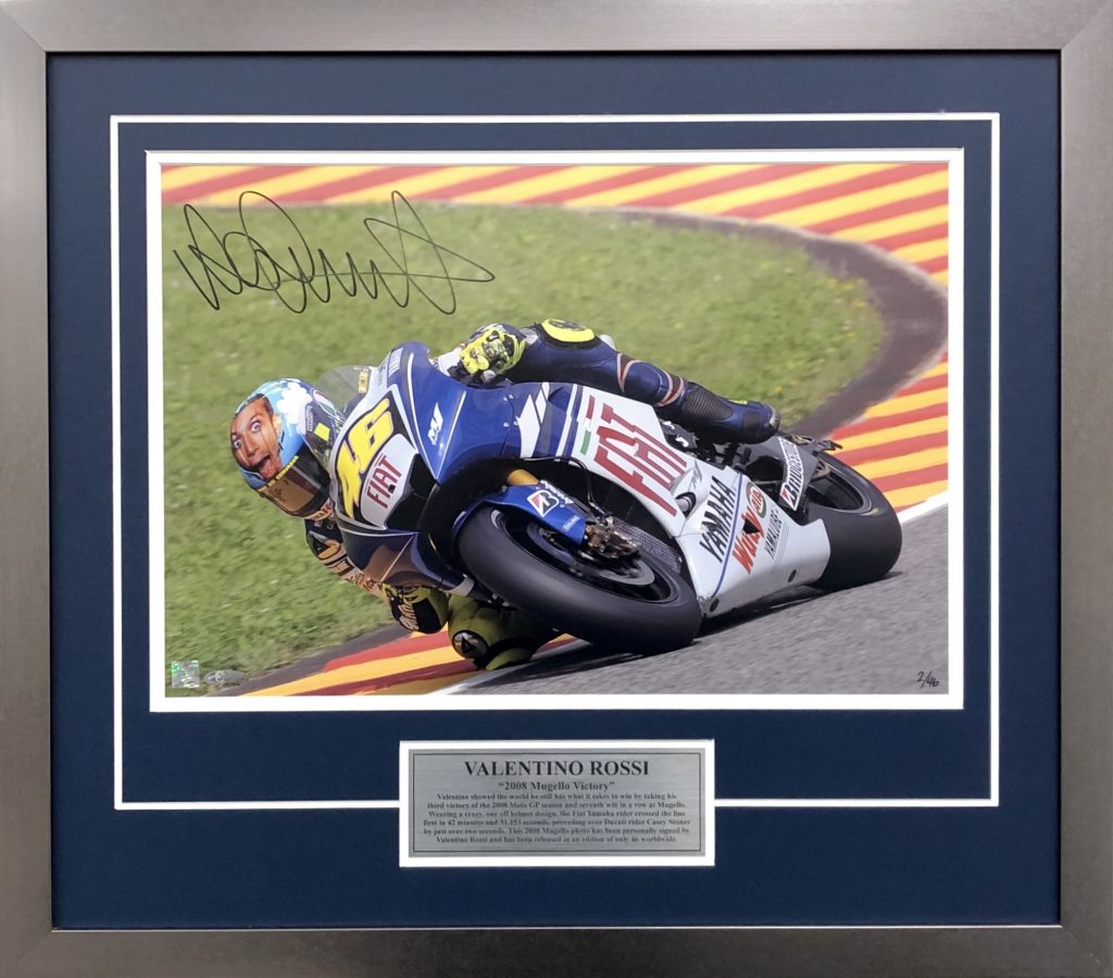 Valentino Rossi 2008 Mugello "Face Helmet" Victory - Autographed ...
