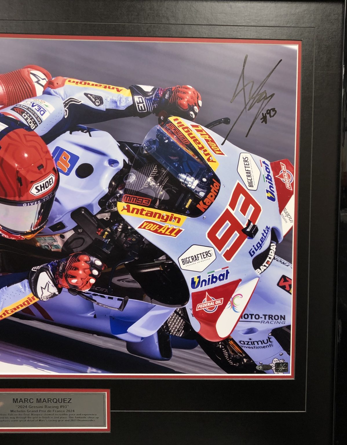 Marc Marquez 2024 Le Mans Close Up - Autographed Collectables
