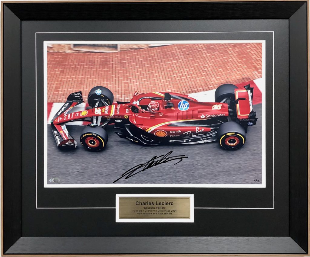 Charles Leclerc 2024 Monaco Victory Sidewalk Photo - Autographed ...
