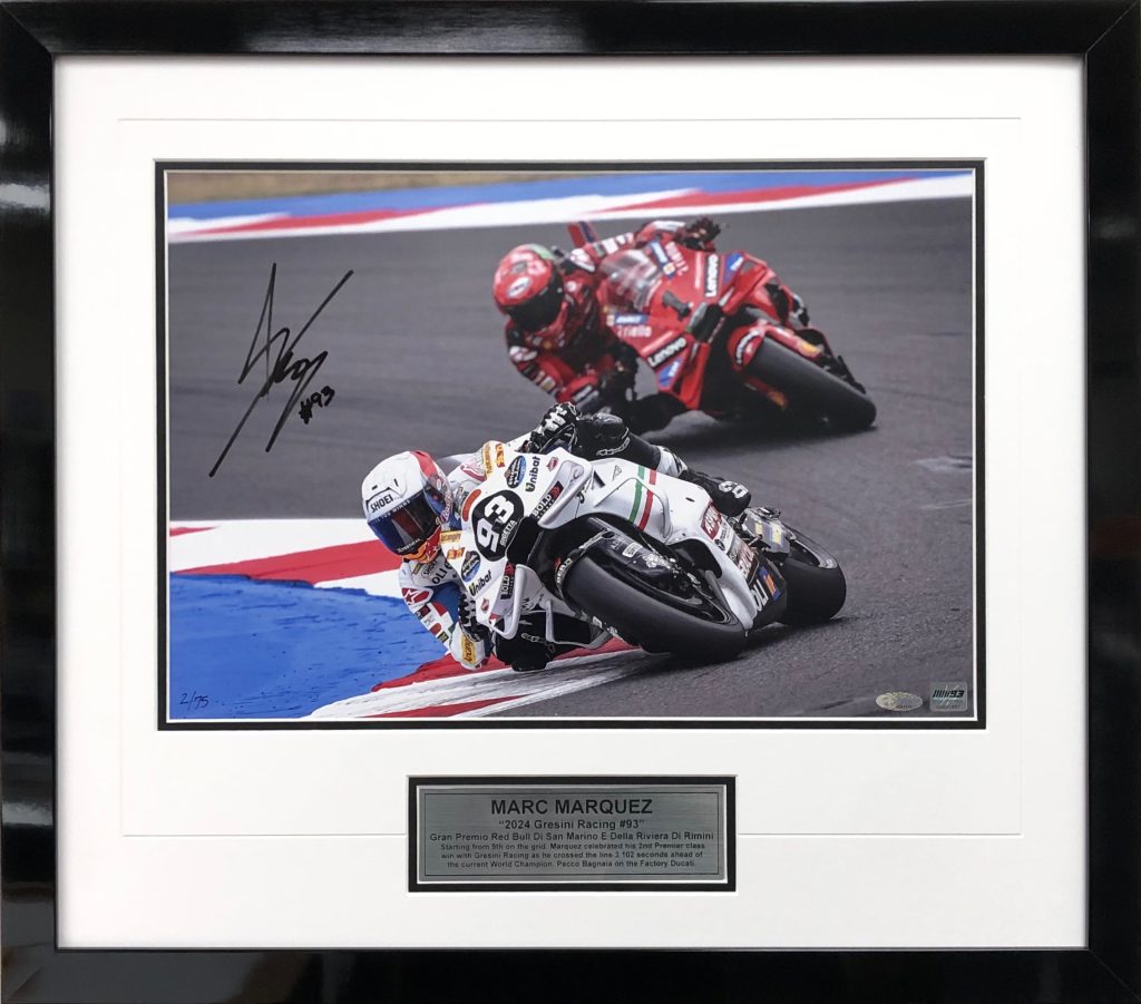 Marc Marquez 2024 Misano Victory Photo - Autographed Collectables