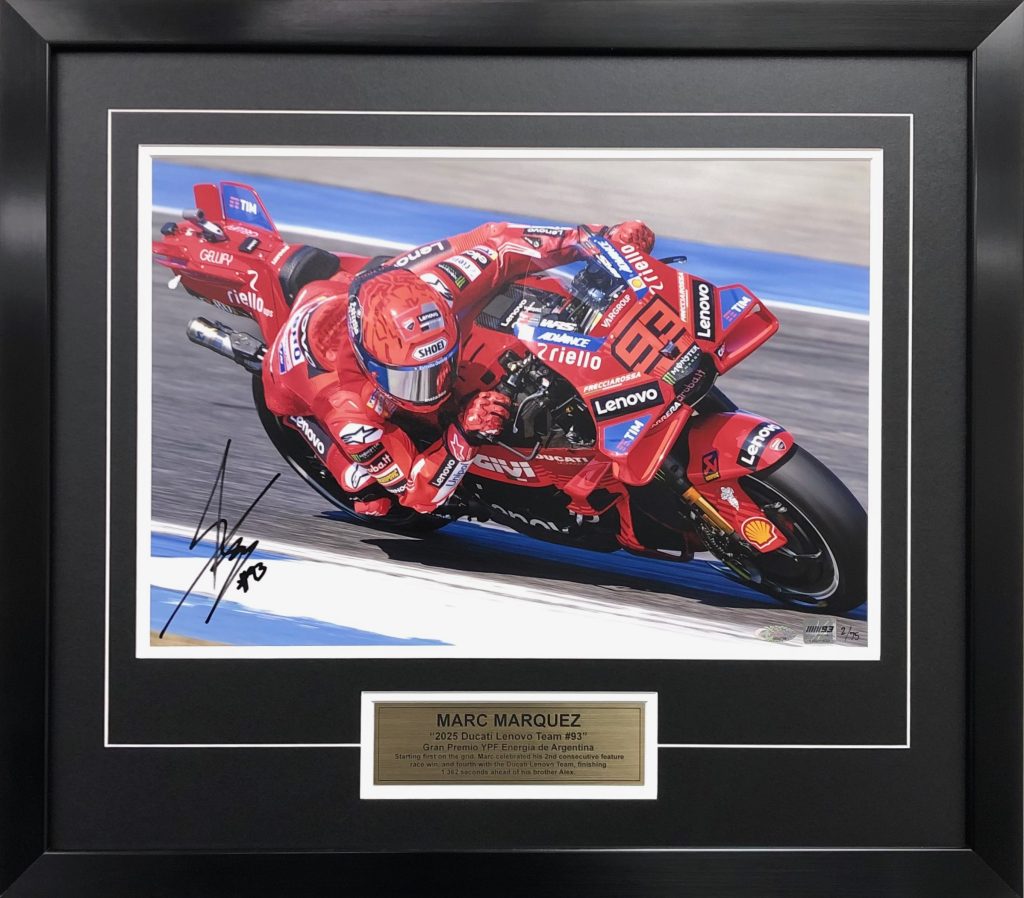 Marc Marquez 2025 Argentina Victory Cornering - Autographed Collectables