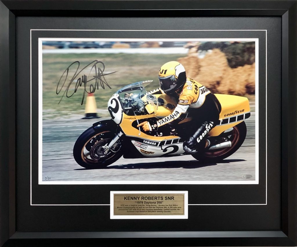 Kenny Roberts 1978 Daytona - Autographed Collectables