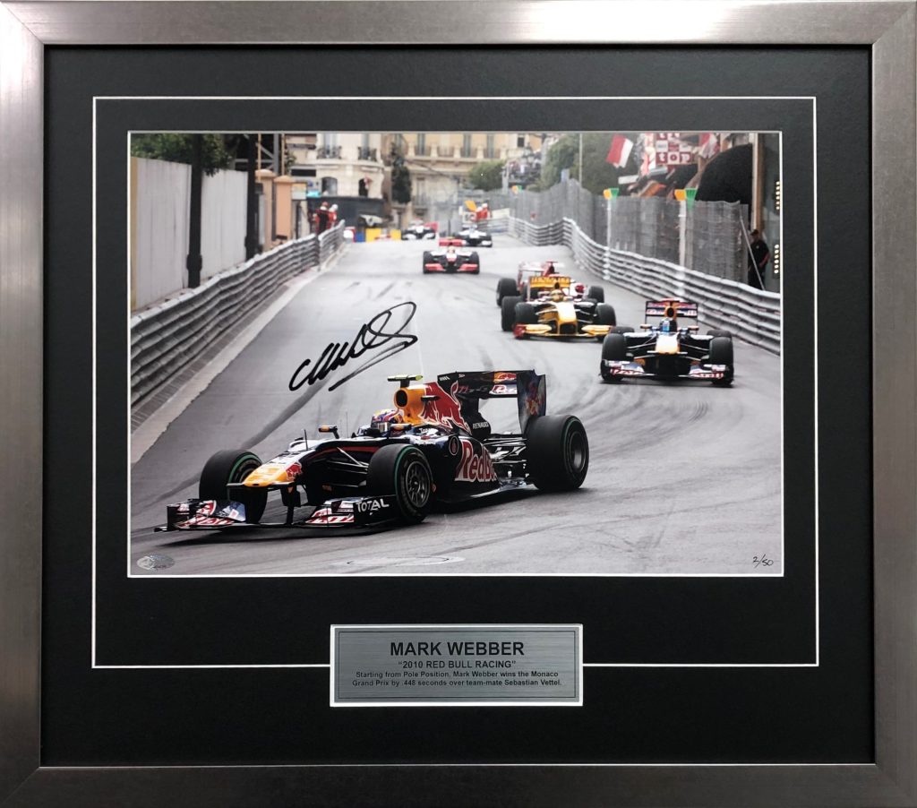 Mark Webber 2010 Monaco Victory - Autographed Collectables